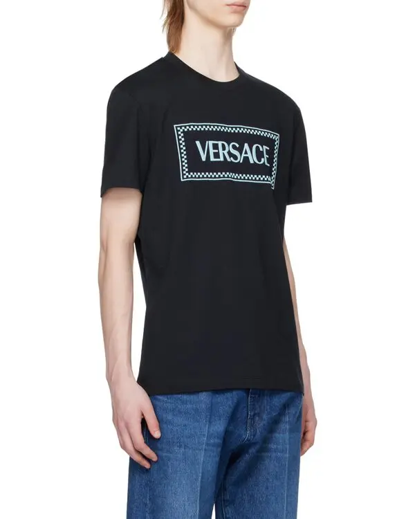 Versace Logo Printed Crewneck T-shirt