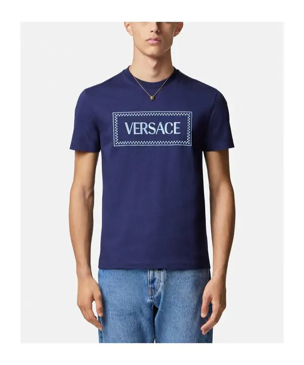 Versace Logo Printed Crewneck T-shirt