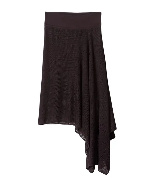 Jacquemus The Voile Asymmetric Skirt - Dark Brown