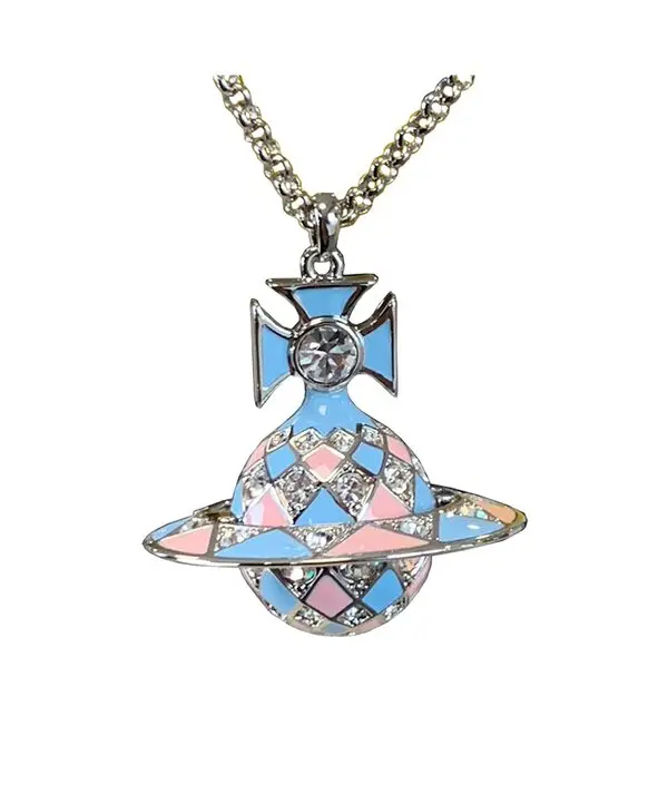 VIVIENNE WESTWOOD Saturn Pendant Necklace - Gray