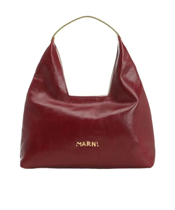 Marni Logo Lettering Mini Shoulder Bag - Red