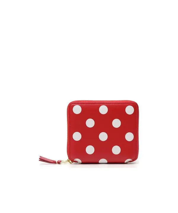 Comme Des Garçons Comme Des Garons Wallet Polka-dot Zip-around Wallet - Red
