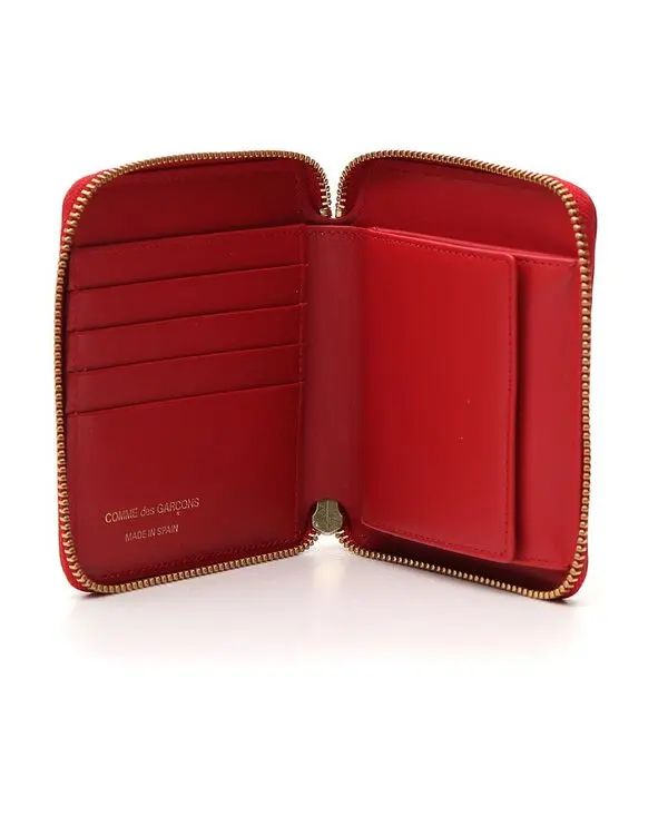 Comme Des Garçons Comme Des Garons Wallet Polka-dot Zip-around Wallet - Red