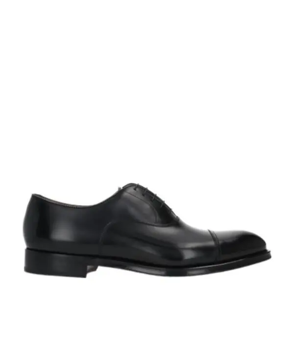 DOUCAL'S Round-toe Lace-up Leather Shoes