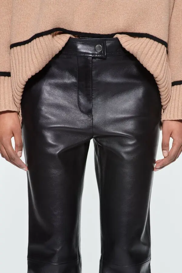 STAND STUDIO Belted Biker Pants With Zip Cuffs
