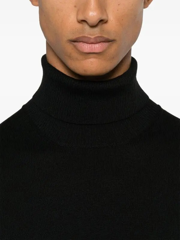 FAY Dolcevita Roll-neck Long-sleeved Jumper - Black
