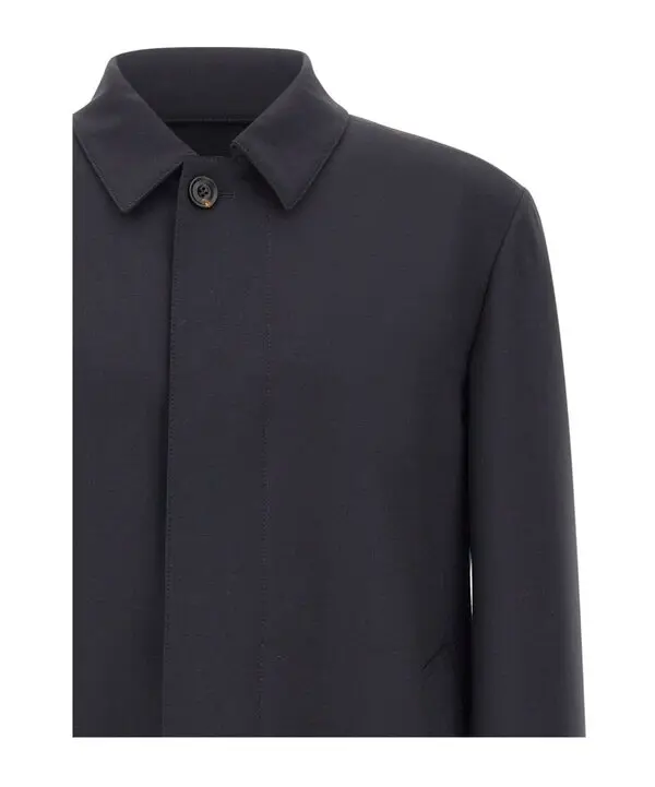 Corneliani Single-breasted Coat - Black