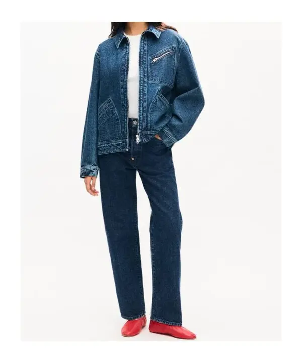 Kenzo Signature Japanese Denim Utility Jacket - Medium Stone Blue