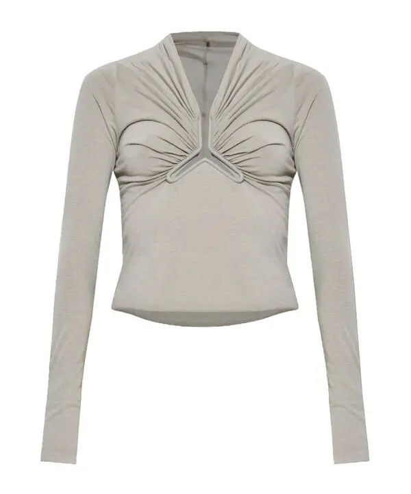 Rick Owens Geometric Neck Pleated Top