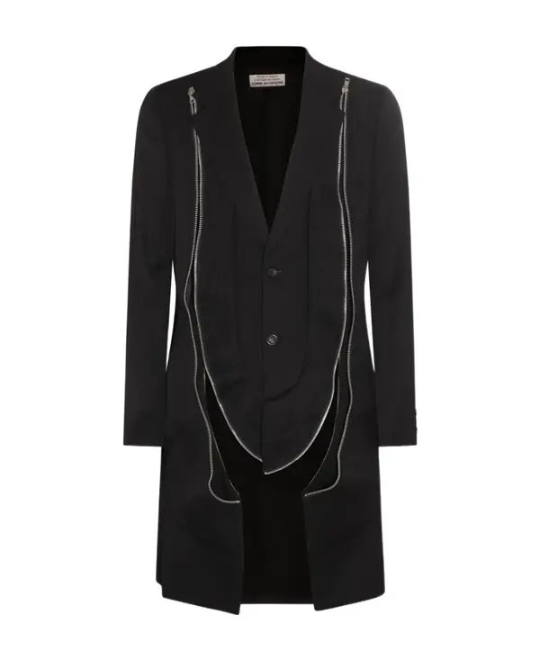 Comme Des Garçons Layered Zip Detail Coat