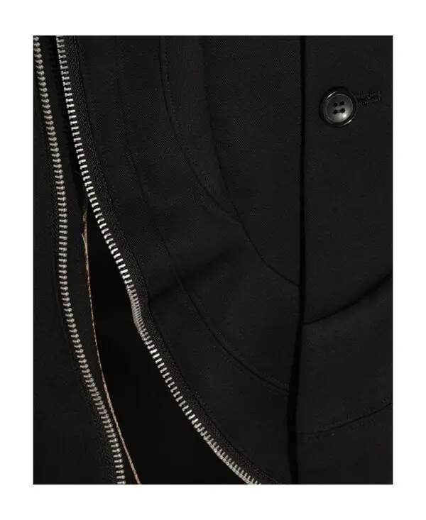 Comme Des Garçons Layered Zip Detail Coat