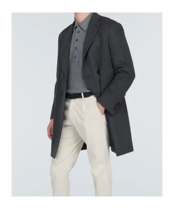 Zegna Double-breasted Long-sleeved Coat