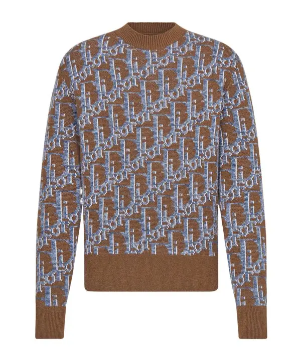 Dior Oblique Print Knit Sweater - Multicolor