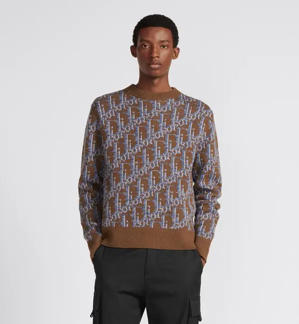 Dior Oblique Print Knit Sweater - Multicolor