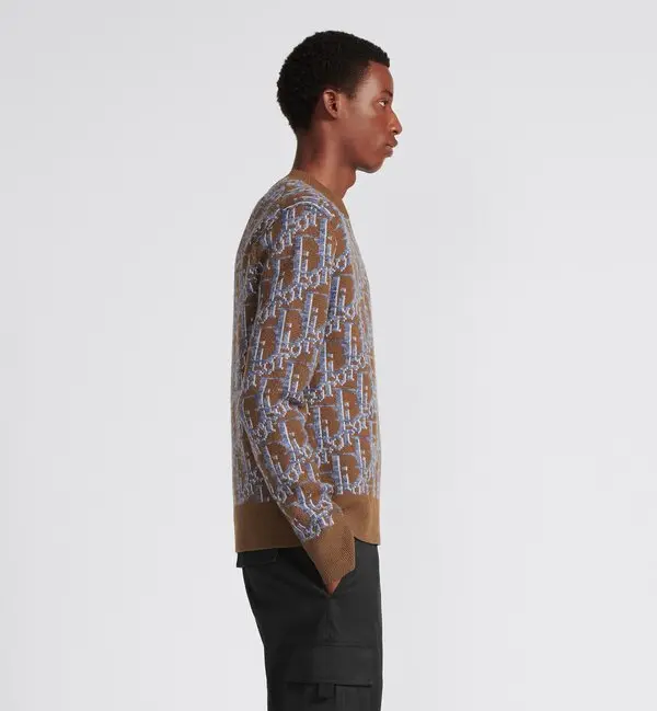 Dior Oblique Print Knit Sweater - Multicolor