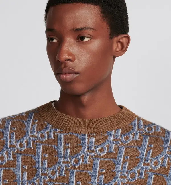 Dior Oblique Print Knit Sweater - Multicolor