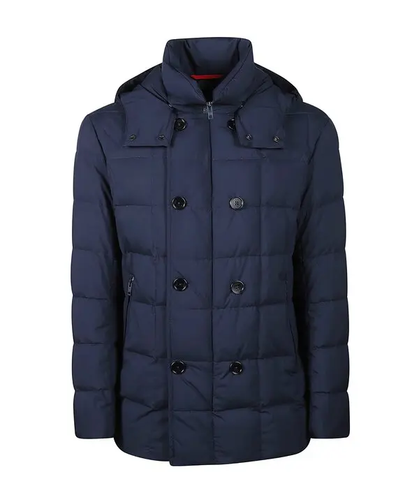 FAY Hooded Padded Jacket - Blu Navy