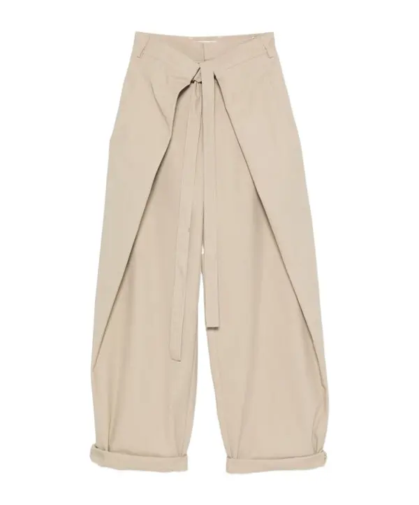 DARKPARK Stella Oversized Tie-front Pants - Nude