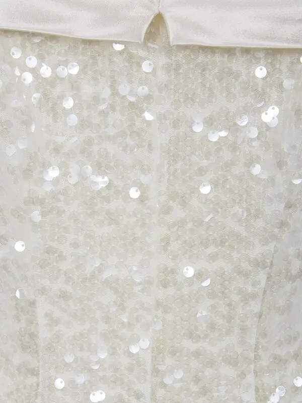 Alberta Ferretti Strapless Sequin Dress