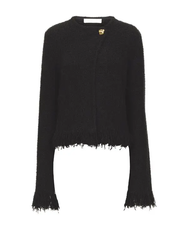 Chloé Tweed Frayed Edge Jacket