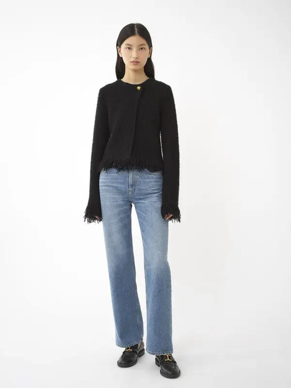 Chloé Tweed Frayed Edge Jacket