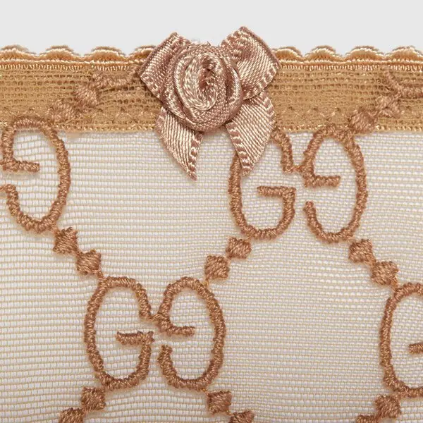 Gucci Gg Jacquard Tulle Briefs