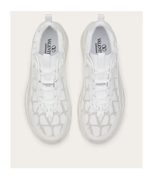 Valentino Garavani Panelled Lace-up Sneakers - White