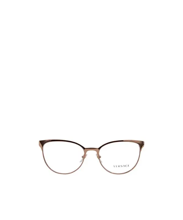 Versace Logo Plaque Cat-eye Frame Glasses - Brown