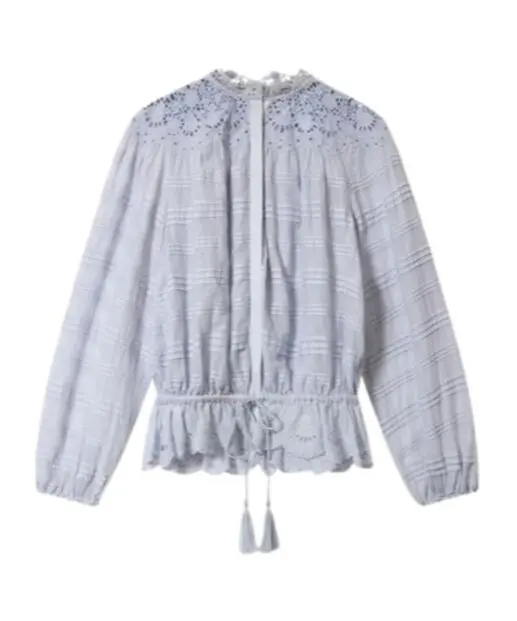 Isabel Marant Étoile Polly Floral Lace Blouse - Gray