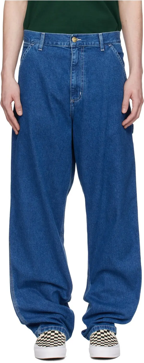 Carhartt Work In Progress Single Knee Pants - Blue