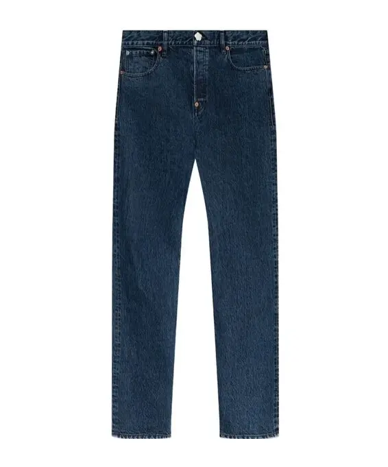 Kenzo Signature Japanese Denim Straight Fit Jeans - Blue