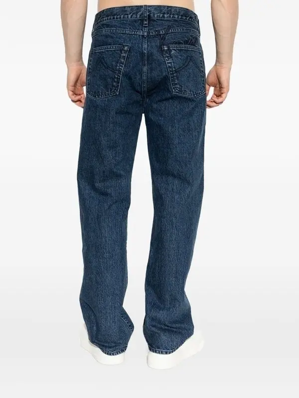 Kenzo Signature Japanese Denim Straight Fit Jeans - Blue