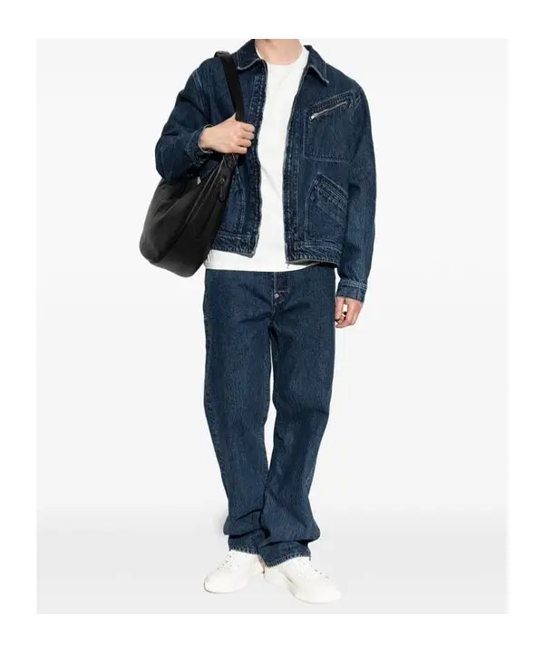 Kenzo Signature Japanese Denim Straight Fit Jeans - Blue
