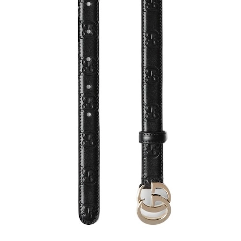 Gucci Gg Milano Thin Belt - Black