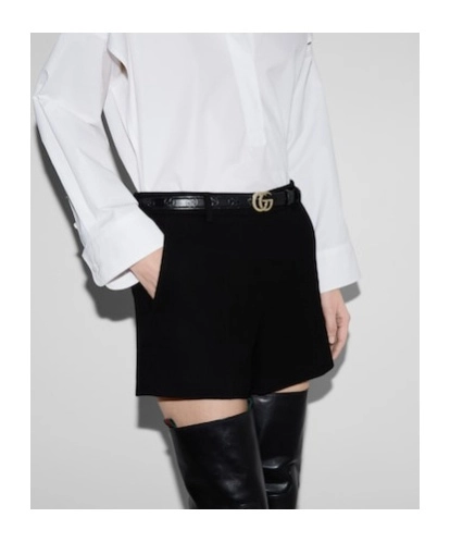 Gucci Gg Milano Thin Belt - Black