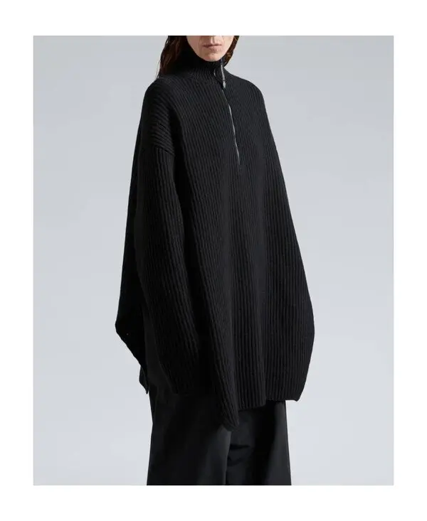 Balenciaga Half-zip High Neck Poncho
