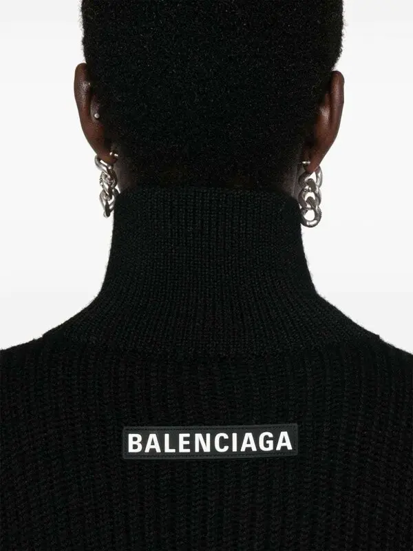 Balenciaga Half-zip High Neck Poncho