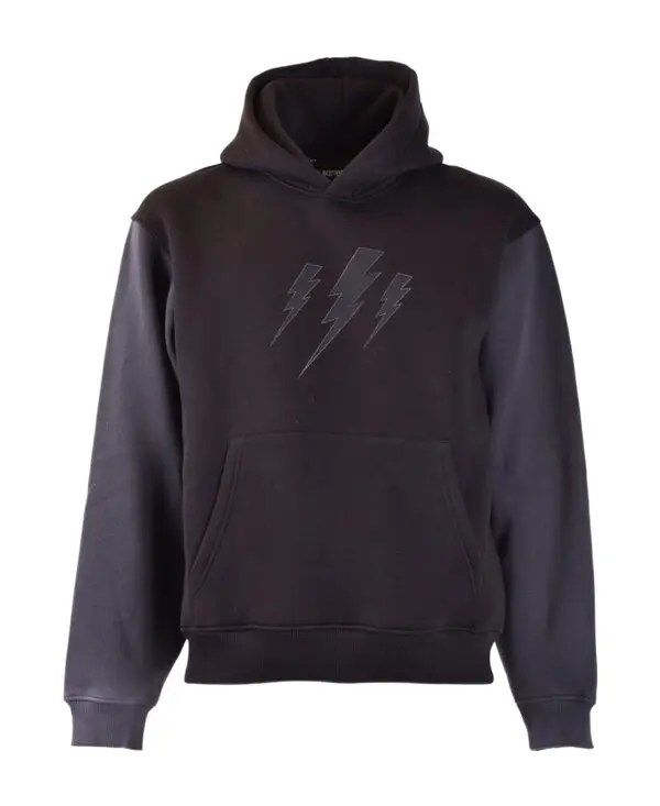 Neil Barrett Long-sleeved Hoodie With Kangaroo Pocket