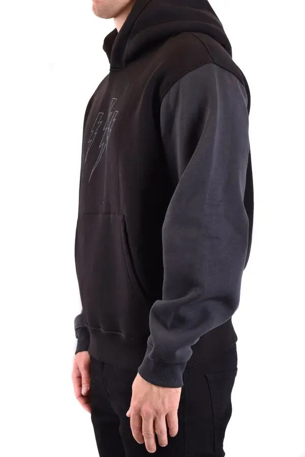 Neil Barrett Long-sleeved Hoodie With Kangaroo Pocket