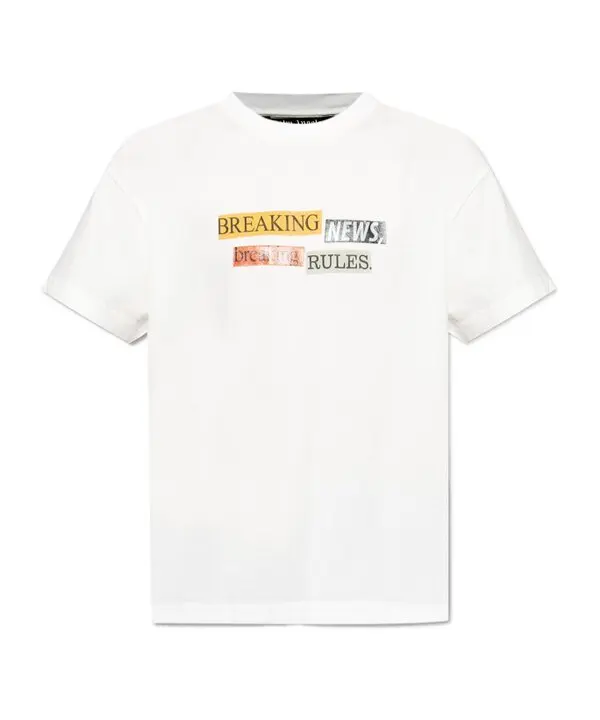 Palm Angels Slogan Printed Crewneck T-shirt