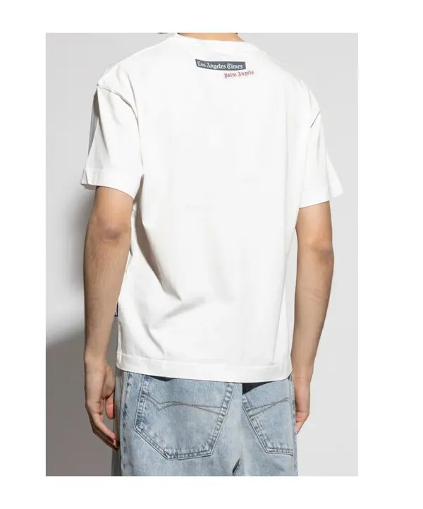 Palm Angels Slogan Printed Crewneck T-shirt