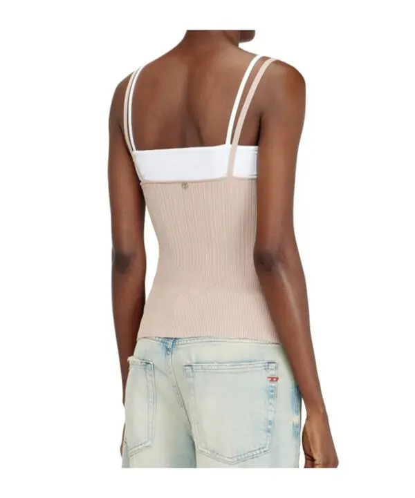 DIESEL® Ribbed Knit Camisole Top - Pink