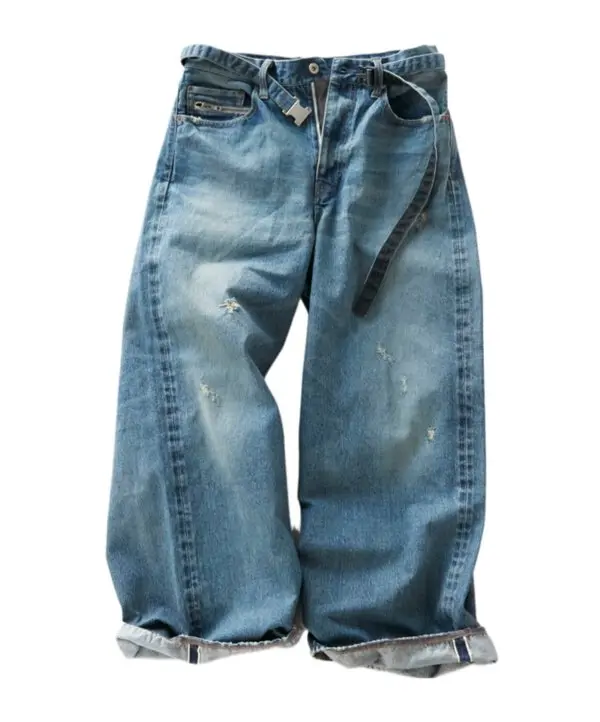 Sacai Beyondexx Wide-leg Jeans - Blue