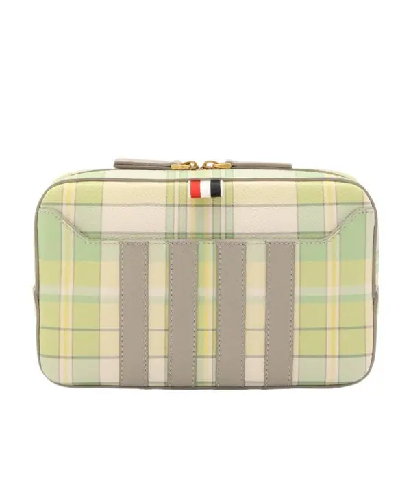 Thom Browne Plaid Check Print Belt Bag - Nude