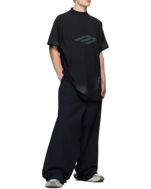Balenciaga 3b Sport Icon Oversized T-shirt - Black