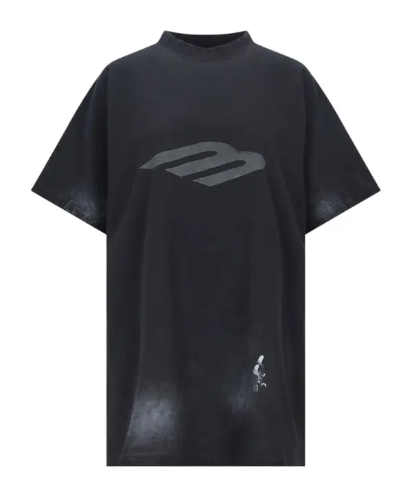 Balenciaga 3b Sport Icon Oversized T-shirt - Black