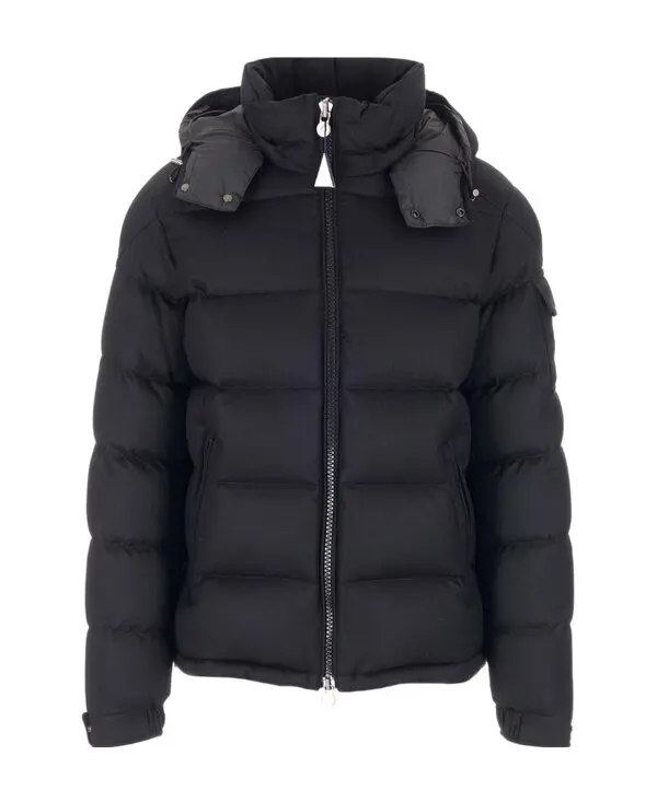 Moncler Long-sleeved Hooded Down Jacket - Black