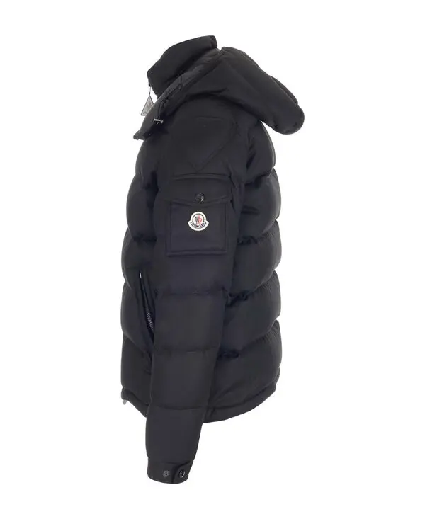 Moncler Long-sleeved Hooded Down Jacket - Black