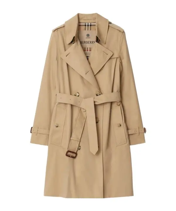 Burberry Mid-length Kensington Heritage Trench Coat - Honey