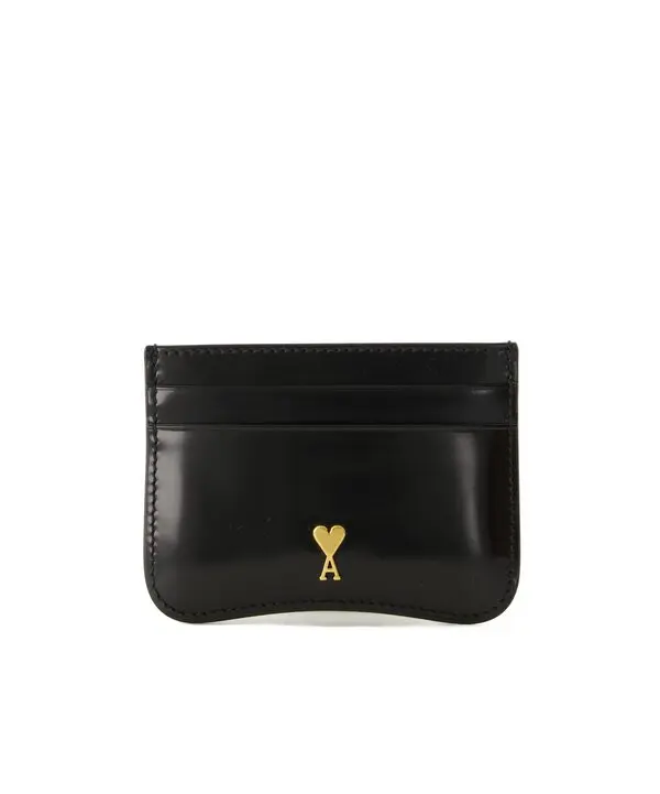 Ami Logo Plaque Wallet - Black